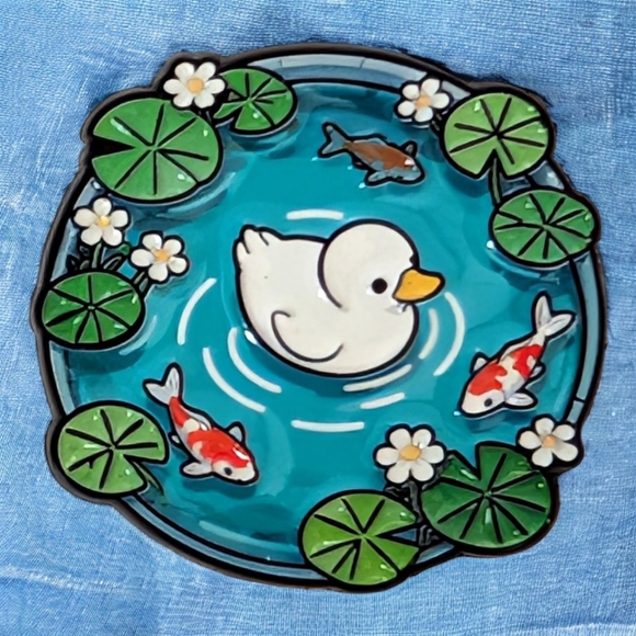Jewelry | Duck And Fish Pond Enamel Pin | Poshmark